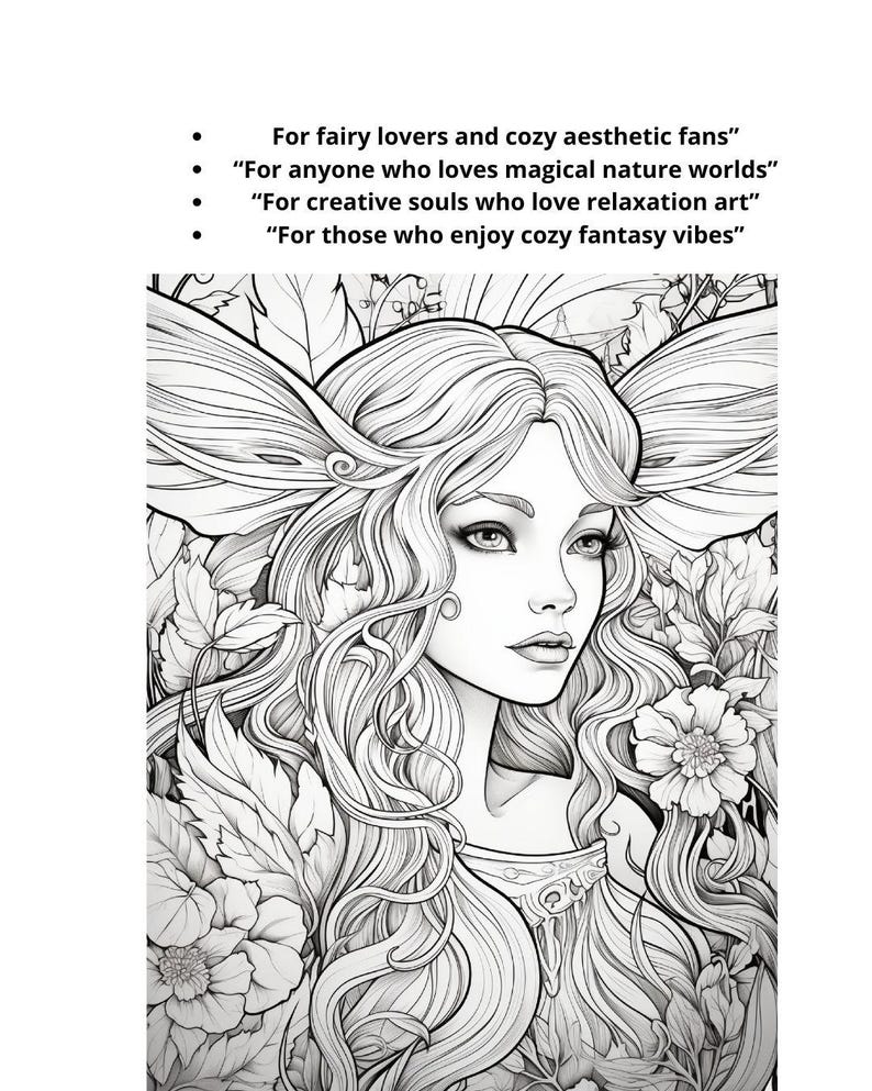 Forest Fairies Coloring Book | 50 Pages Fantasy Art (digital Download ...
