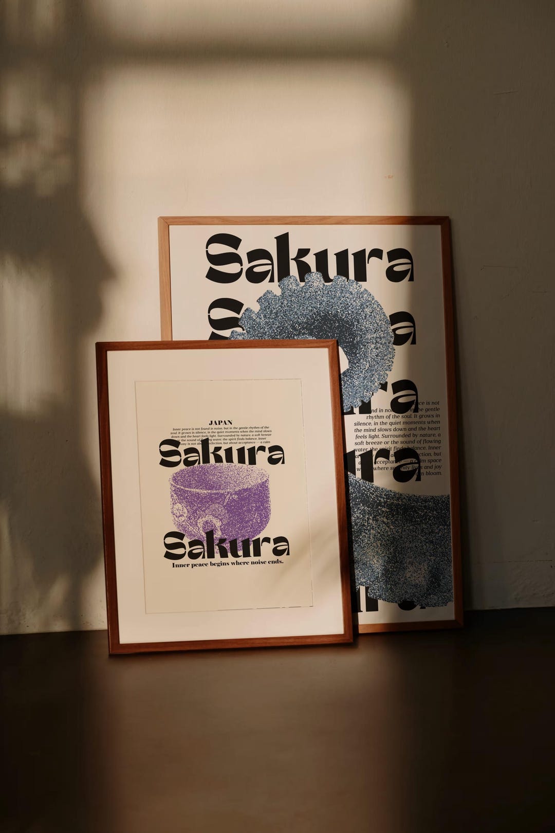 Japanese Minimalist Poster Set: Sakura Zen Art Prints, A3 Wall Decor - Etsy