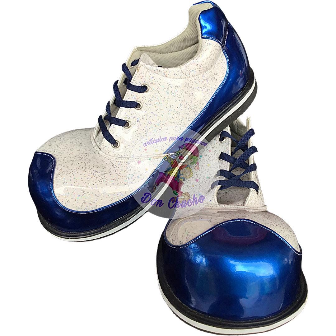 Mexican Professional Handmade Blue White Clown Shoes Zapato Para Payaso ...