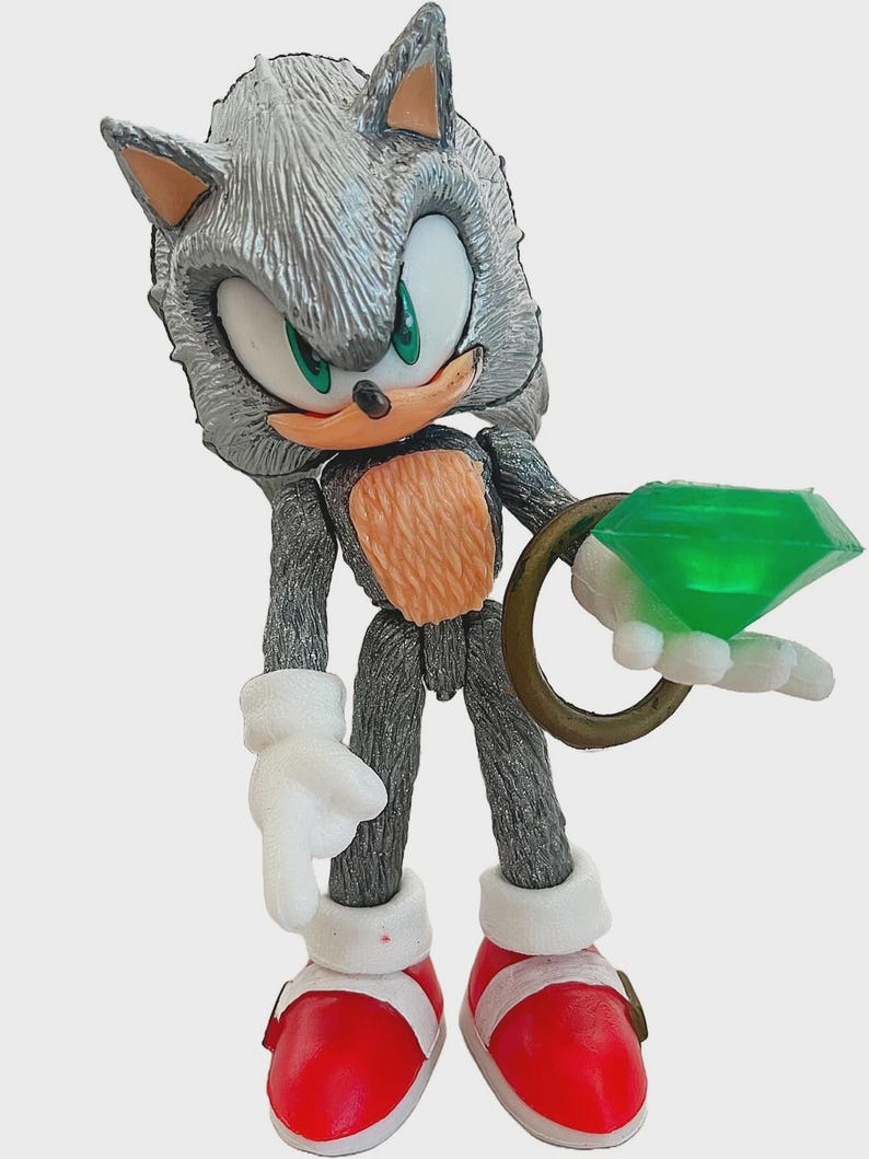 Silver Sonic the Hedgehog Figure 8 Inch Sonic the Hedgehog Mexican ...