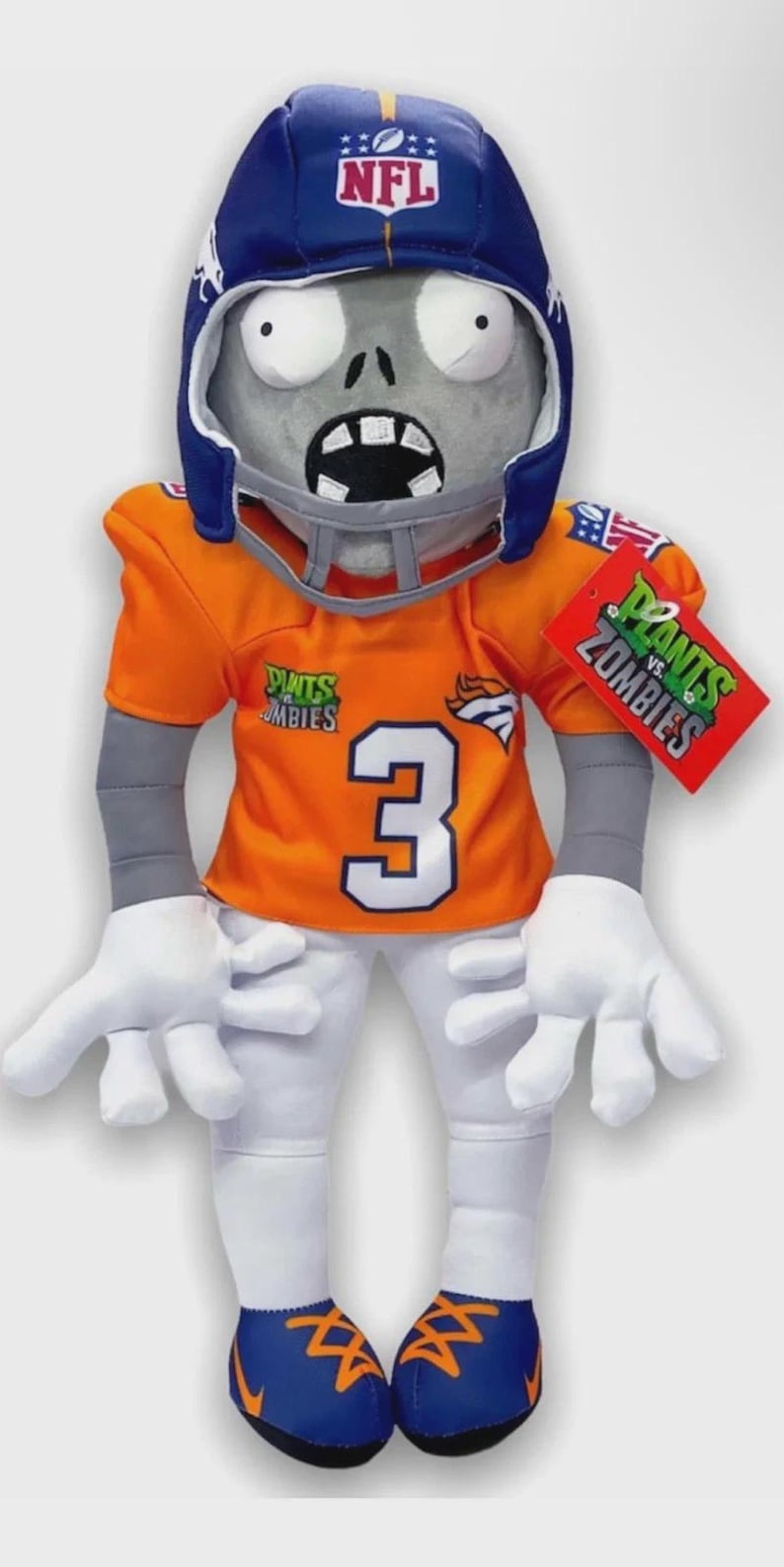 Mexican Plants Vs Zombies NFL Football Denver Broncos Zombie 20 Inch ...