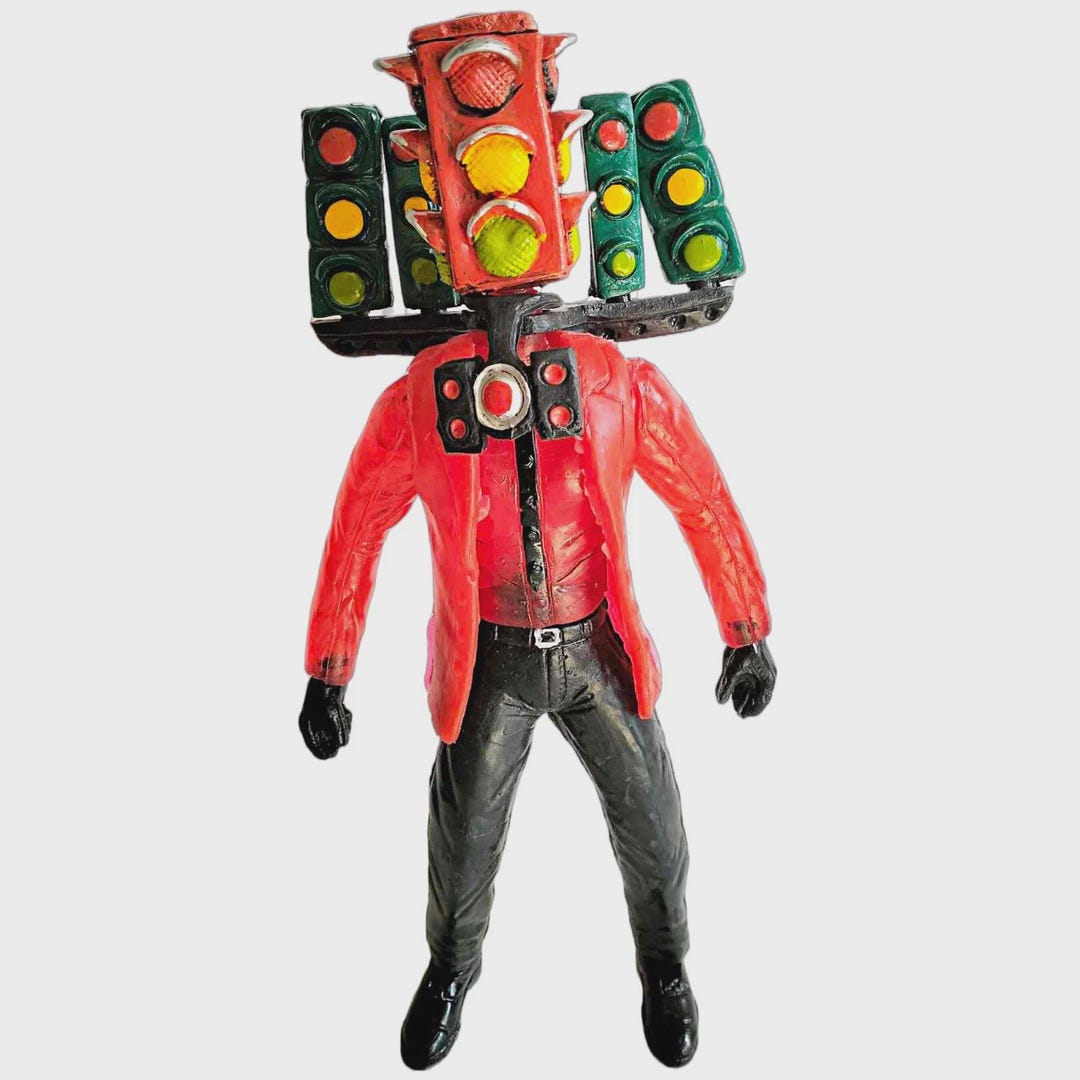 Skibidi Toilet Titan Traffic Light Man 11 Inch Figure Custom MEXICAN ...