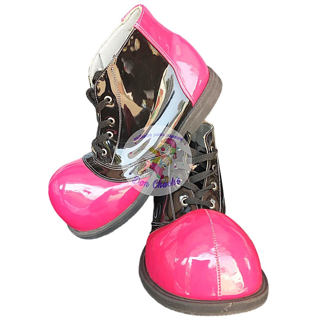 Mexican Professional Handmade Pink Black Clown Shoes Zapato Para Payaso ...