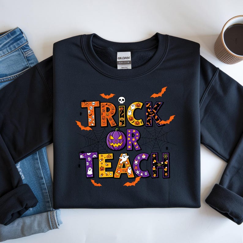 Trick or Teach Halloween Shirt, Gift for Teacher, Trick or Treat Shirt ...