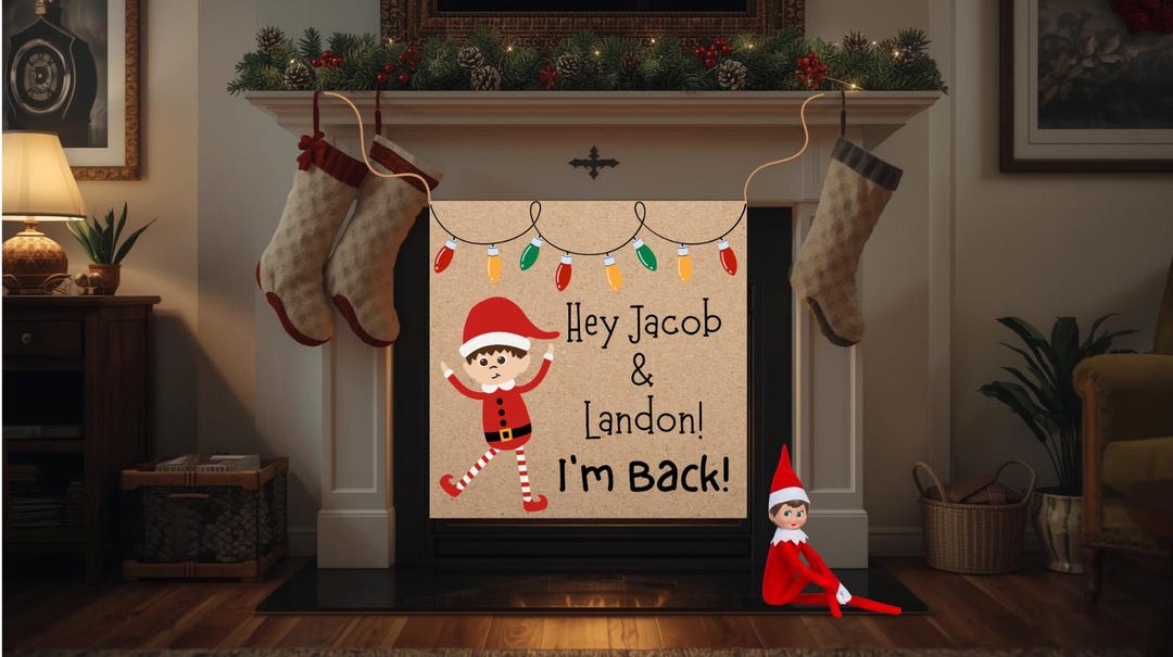 Elf on the Shelf Banners Personalized - Etsy