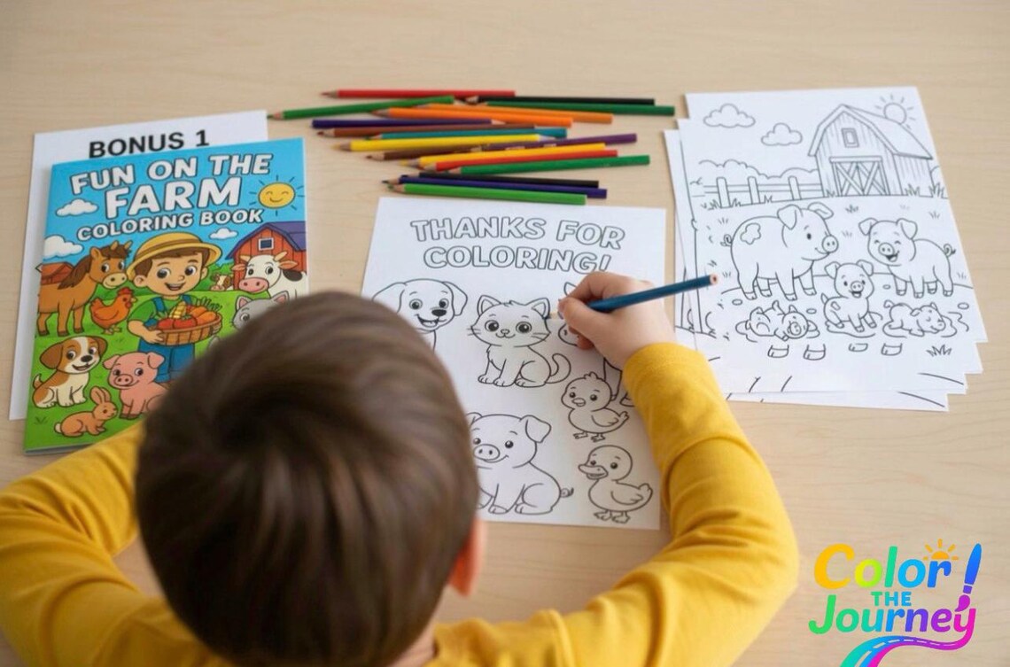 Fun on the Farm COLORING BOOK - Etsy