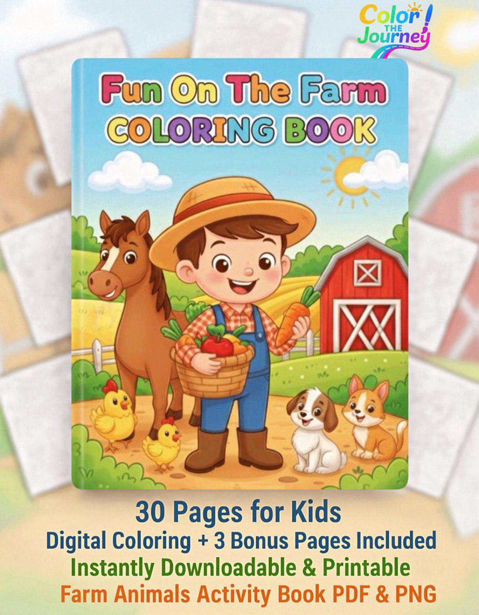 Fun on the Farm COLORING BOOK - Etsy