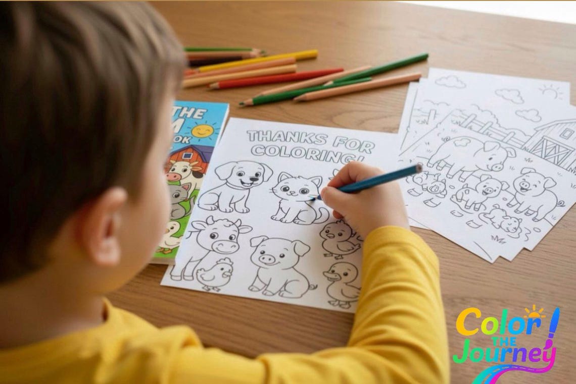 Fun on the Farm COLORING BOOK - Etsy