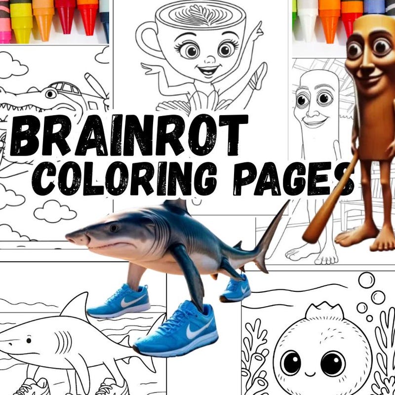 Coloring Pages of La Grande Combination in Steal a Brain Rot - Etsy Canada