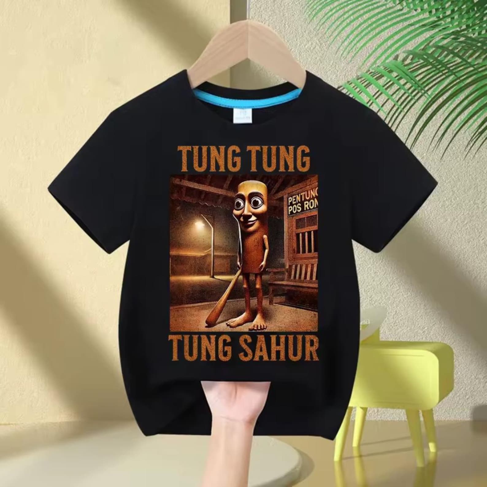 Tung Tung Tung Sahur Childrens T-shirt, Brainrot Tung Tung Sahur Tee ...