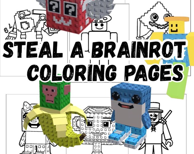 200+ Pages / Brainrot Coloring Pages / Italian Brainrot/ Digital ...