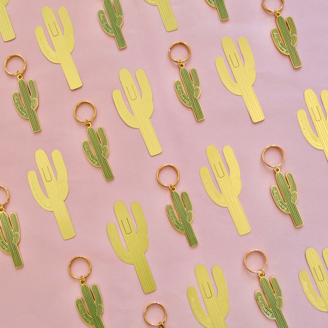 Keep Thriving Saguaro Cactus Enamel Keychain - Etsy