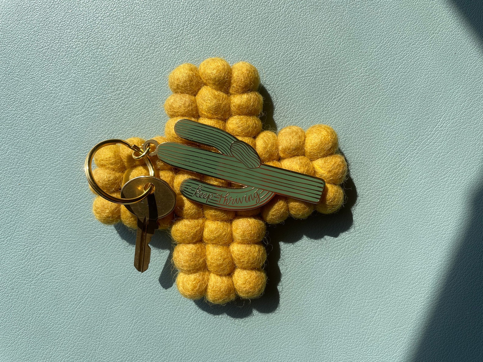 Keep Thriving Saguaro Cactus Enamel Keychain - Etsy