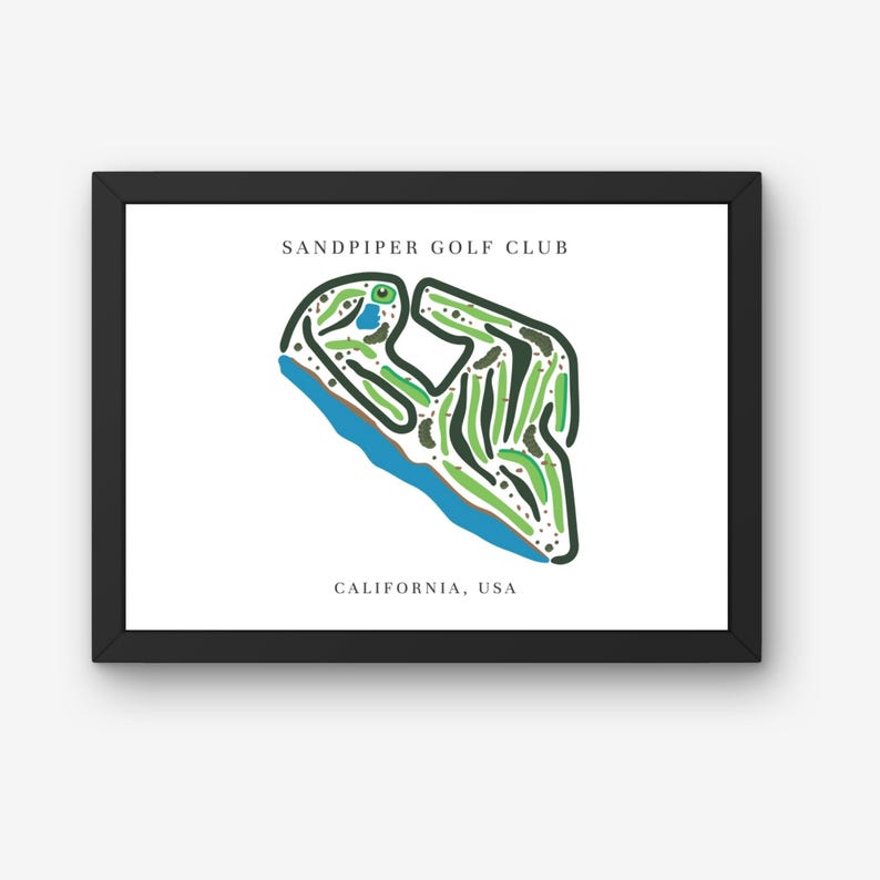 Sandpiper Golf Club California| Golf Prints, Golf Course Map, Golf Map ...