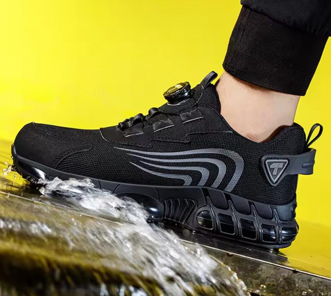 Rotary Button New Safety Shoes for Men, Anti-impact and Anti-piercing ...