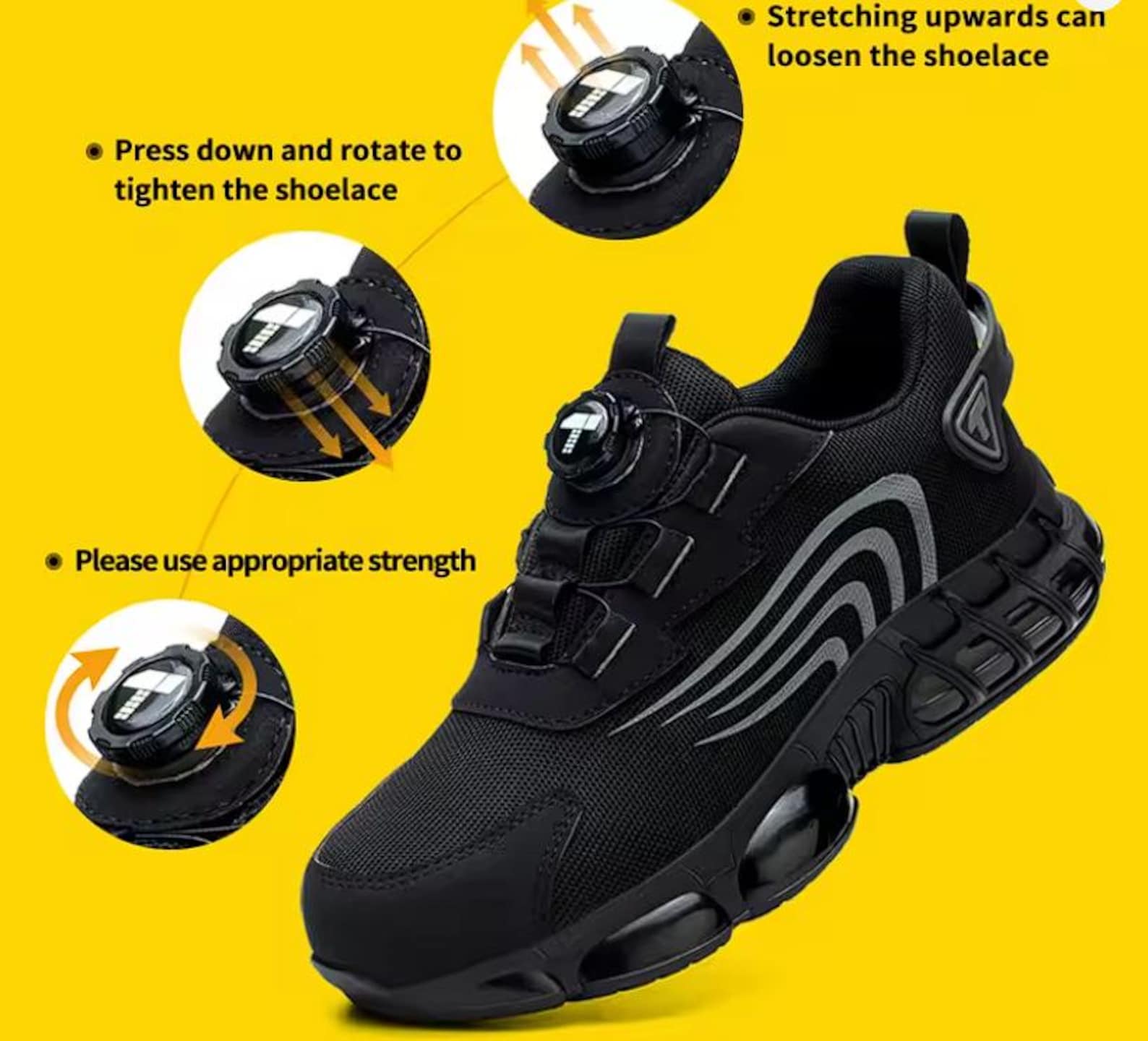 Rotary Button New Safety Shoes for Men, Anti-impact and Anti-piercing ...