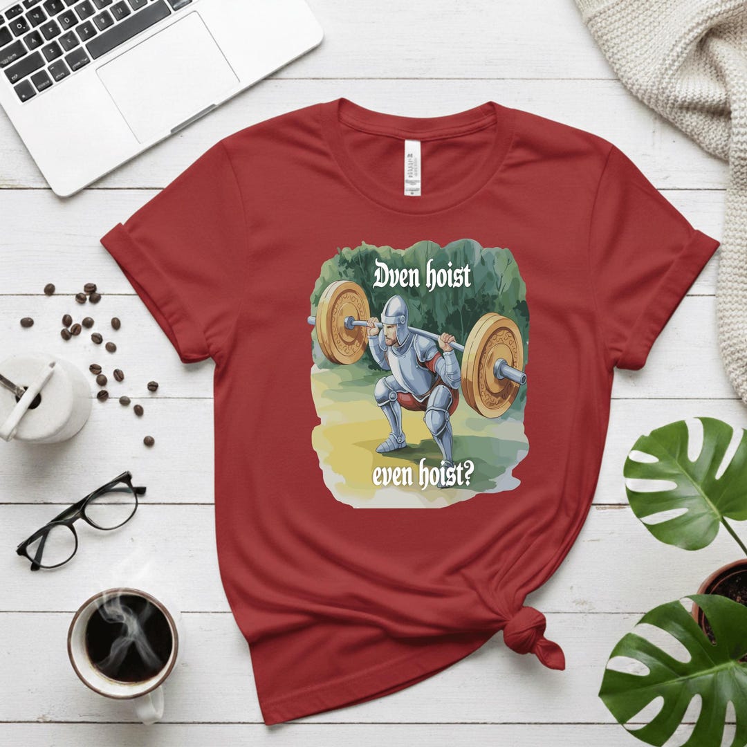 Medieval Knight Gym PNG | Strongman Knight Weightlifting Design | Funny ...