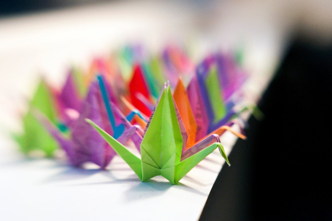1000 Assorted Color Paper Cranes - Etsy