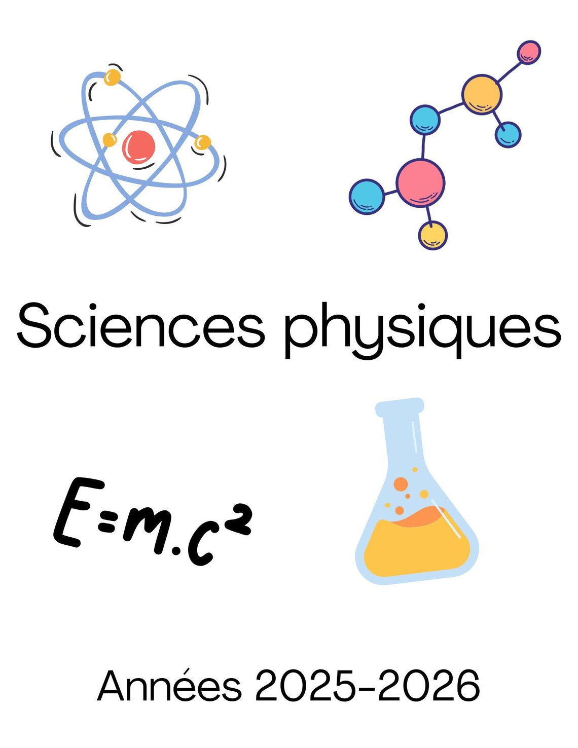 Printable Physical Sciences Cover Page - Etsy