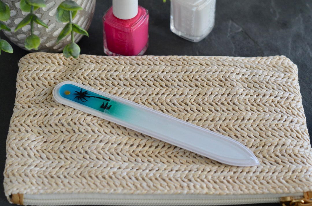 Tropical Sunset on Blue and Green Glass Nail File Crystal - Etsy