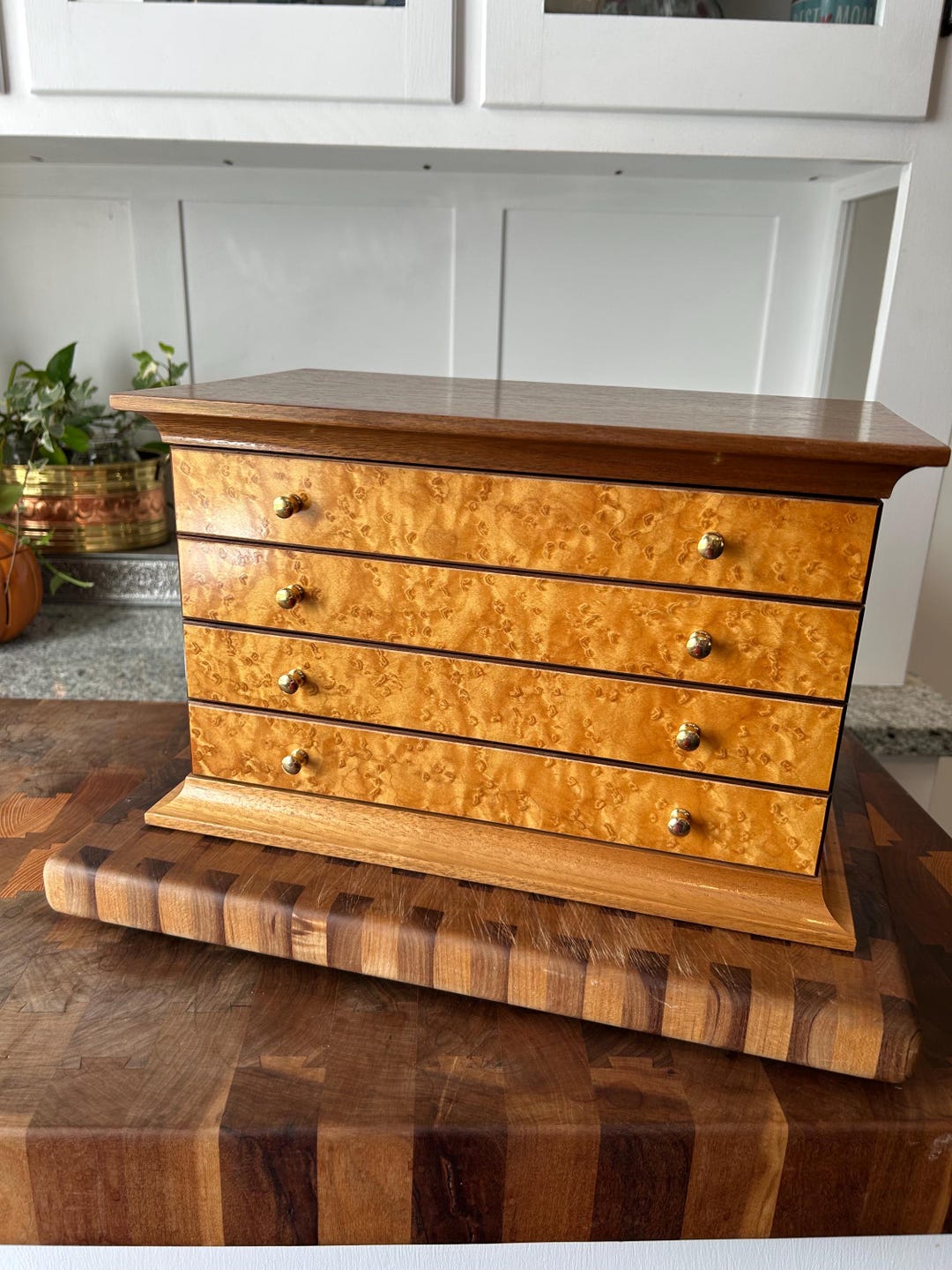 Walnut and Birdseye Maple Jewelry Box - Etsy