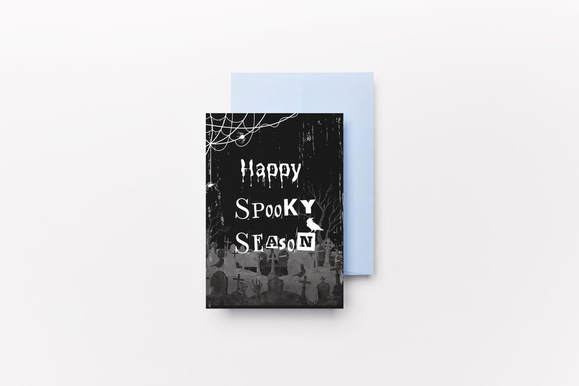 Happy Spooky Season Card: Printable Halloween Greeting (digital ...