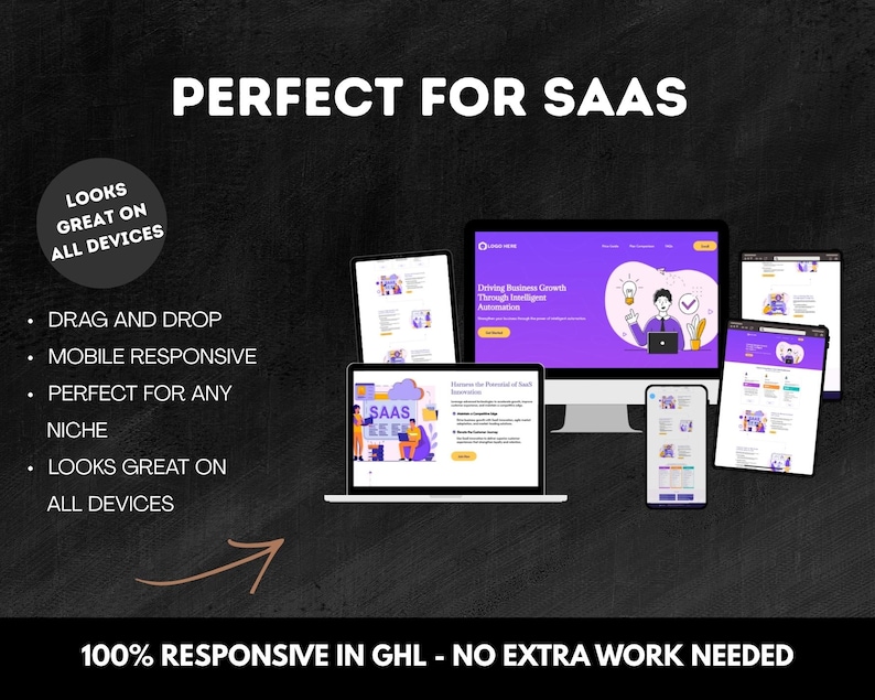 Ultimate Saas Funnel Template for Gohighlevel | Tech Startup Website ...