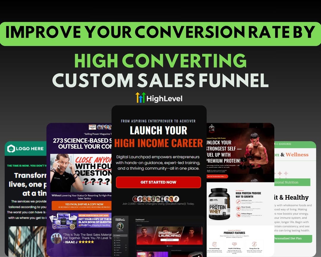 Custom Gohighlevel Funnel Design for Coaches, Entrepreneurs, Small ...