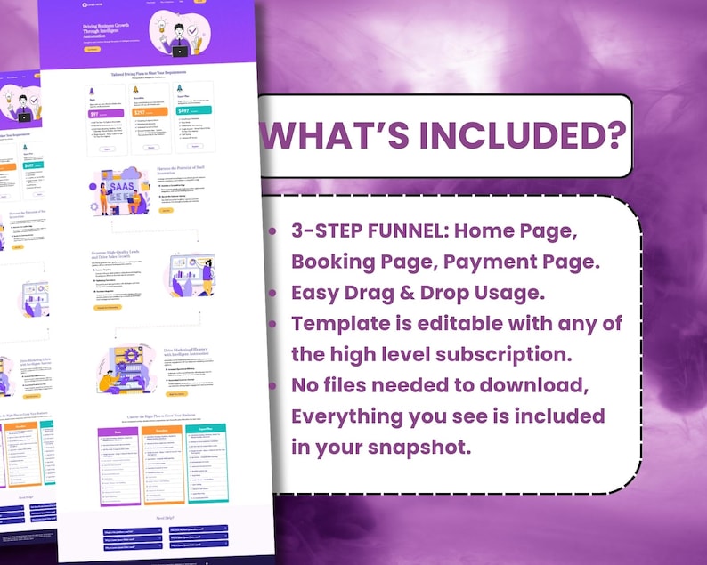 Ultimate Saas Funnel Template for Gohighlevel | Tech Startup Website ...
