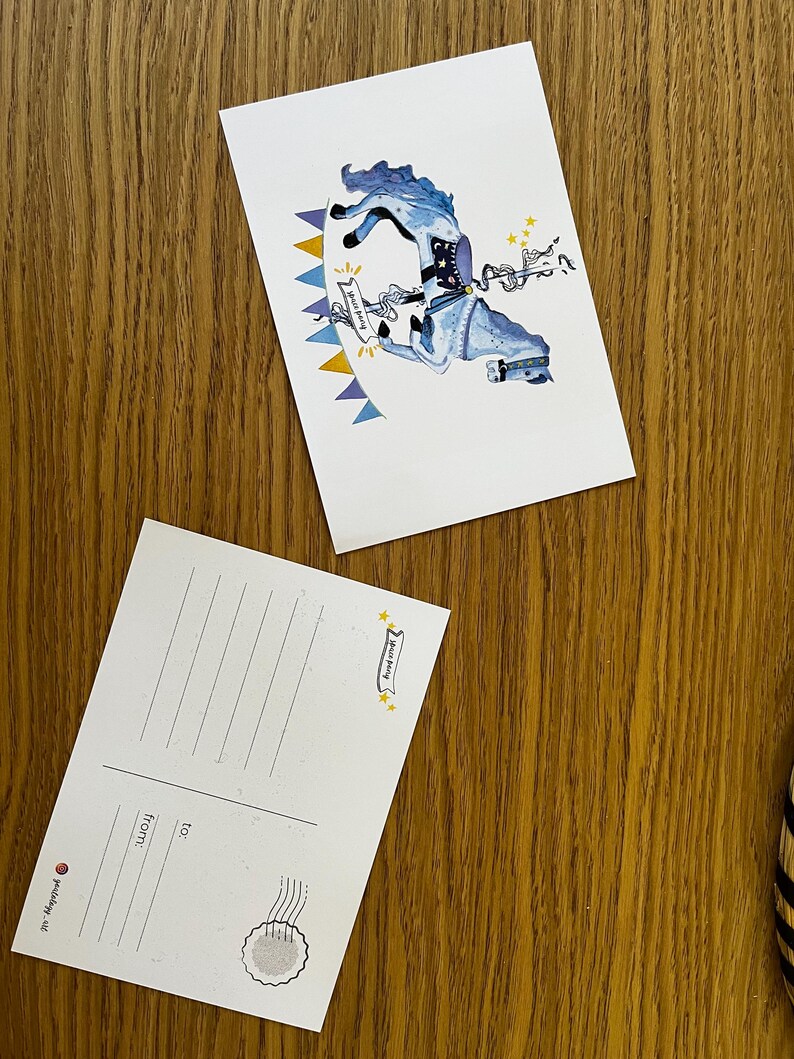 Carousel 'space Pony' Postcards - Etsy