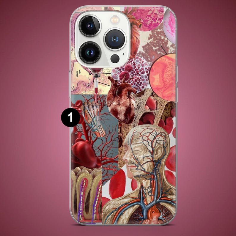 Body Anatomy Phone Case Vintage Medical Cover for iPhone 17, 17pro, 16 ...