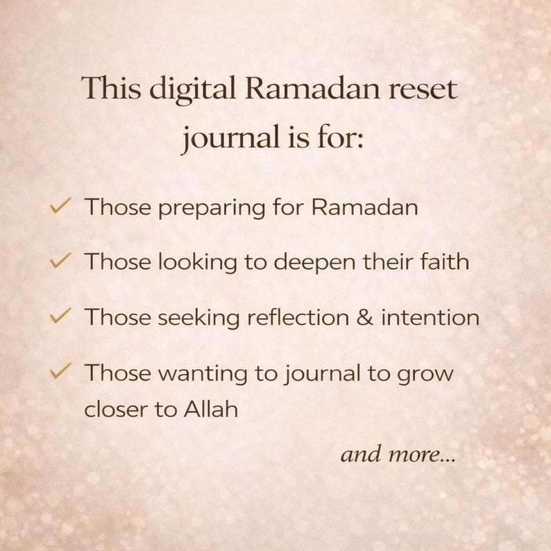 Ramadan Reset Journal | Guided Ramadan Planner & Reflection Journal ...