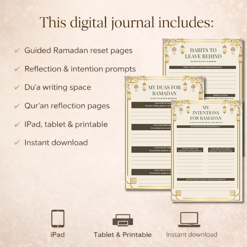 Ramadan Reset Journal | Guided Ramadan Planner & Reflection Journal ...