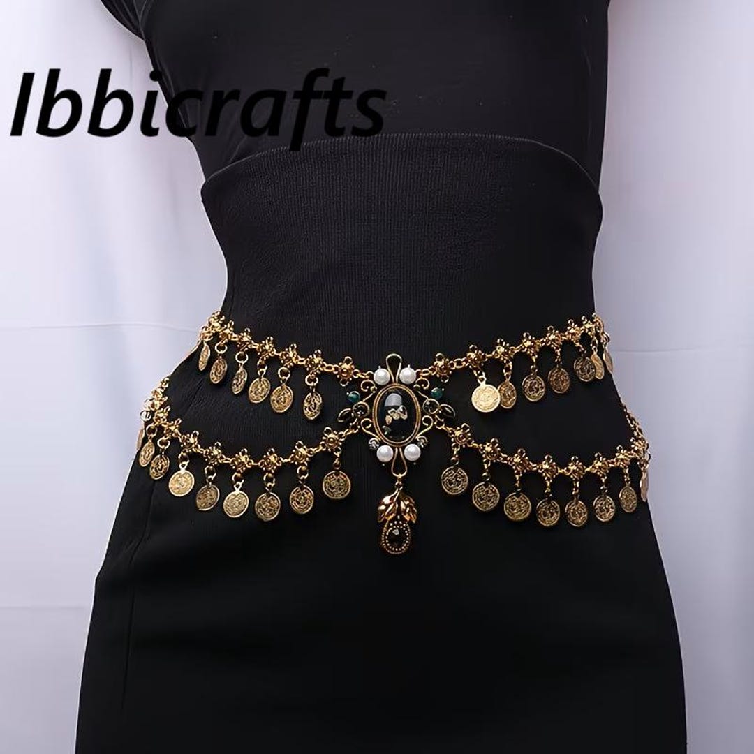 Vintage Tassel Coin Belly Dance Waist Chain, Alloy Jewelry for Women - Etsy