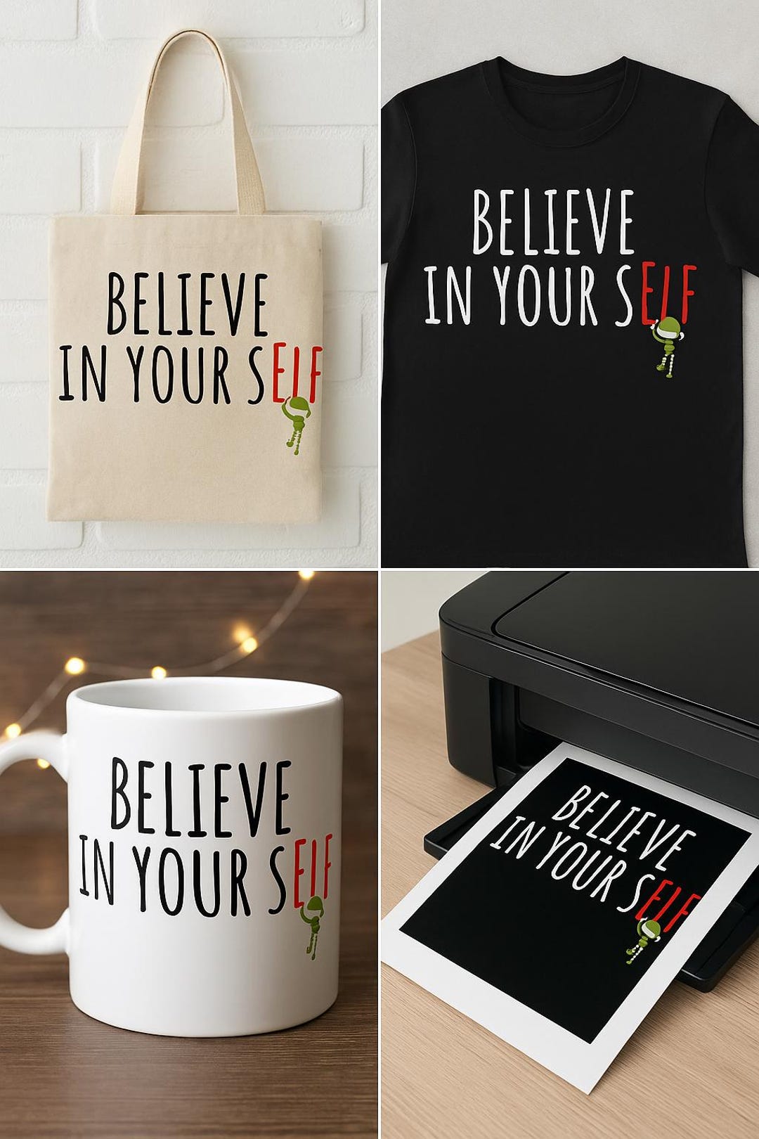 Believe in Your Elf Self – Funny Christmas SVG - PNG Printable for ...