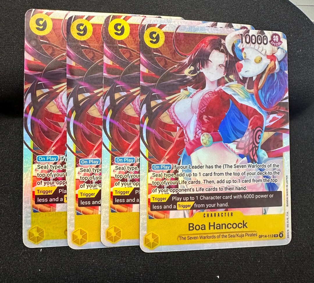 PROXY Playset (4x Copies) Boa Hancock Op14-112 One Piece English FREE ...
