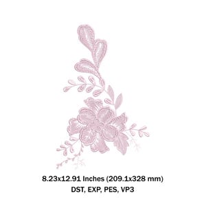 Large Lace Flowers Set | Floral Embroidery Design | 5 Unique Botanical ...