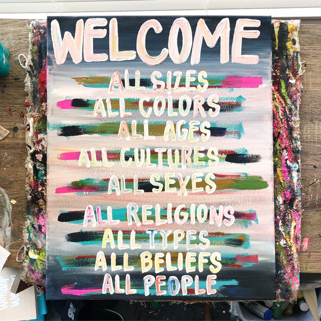 All Welcome Here - Etsy