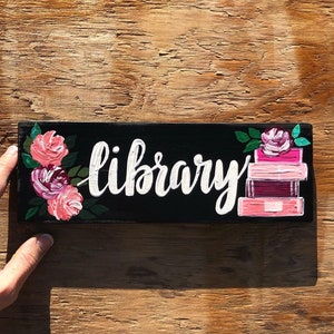 Library Sign - Etsy