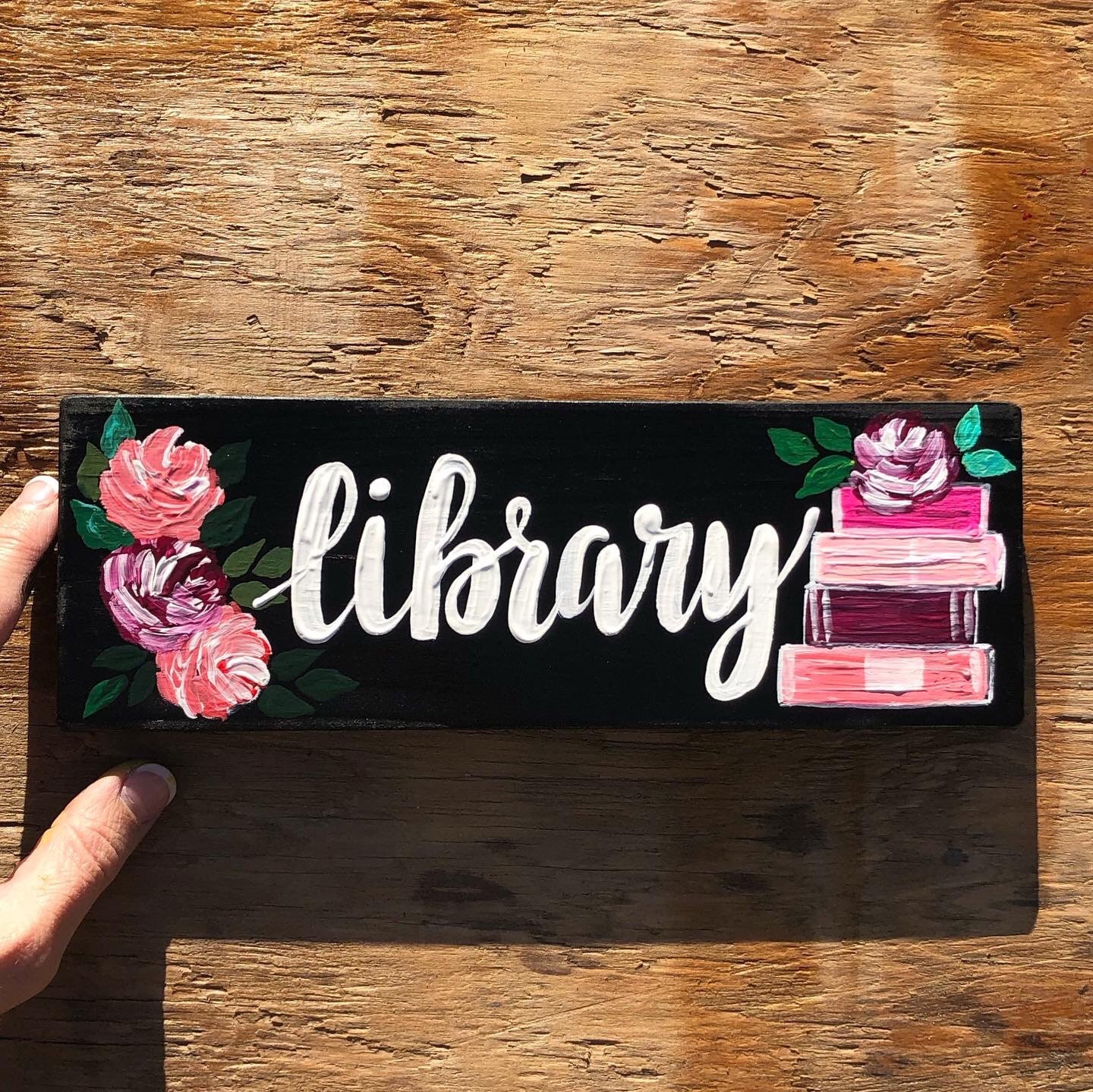 Library Sign | Etsy