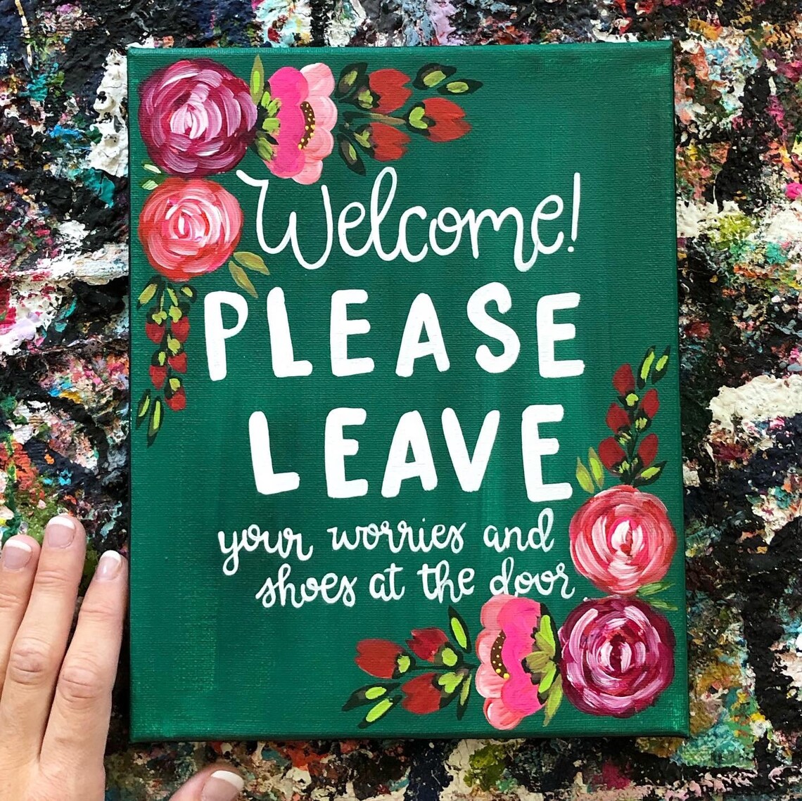 Please Leave Welcome Sign Funny Sign Double Take - Etsy