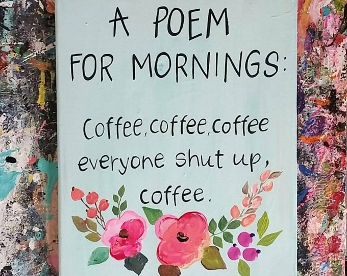 Coffee Poem - Etsy
