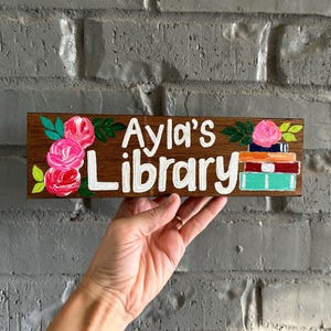 Library Sign - Etsy