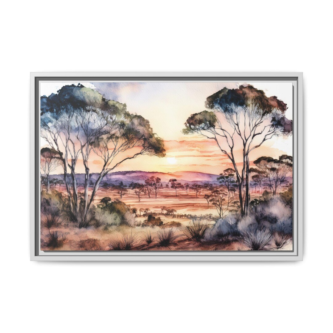 Australian Landscape Art Print: Framed Canvas Wall Decor, Nature Lover ...