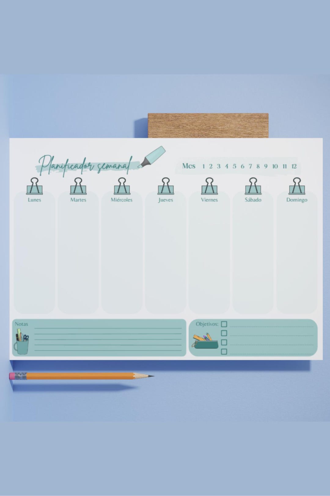 Editable and Printable Weekly Planner in Canva | Planner in Spanish ...