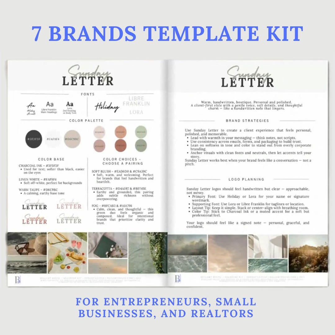Brand Identity Template Kit: Moodboard & Logo Inspiration (digital ...