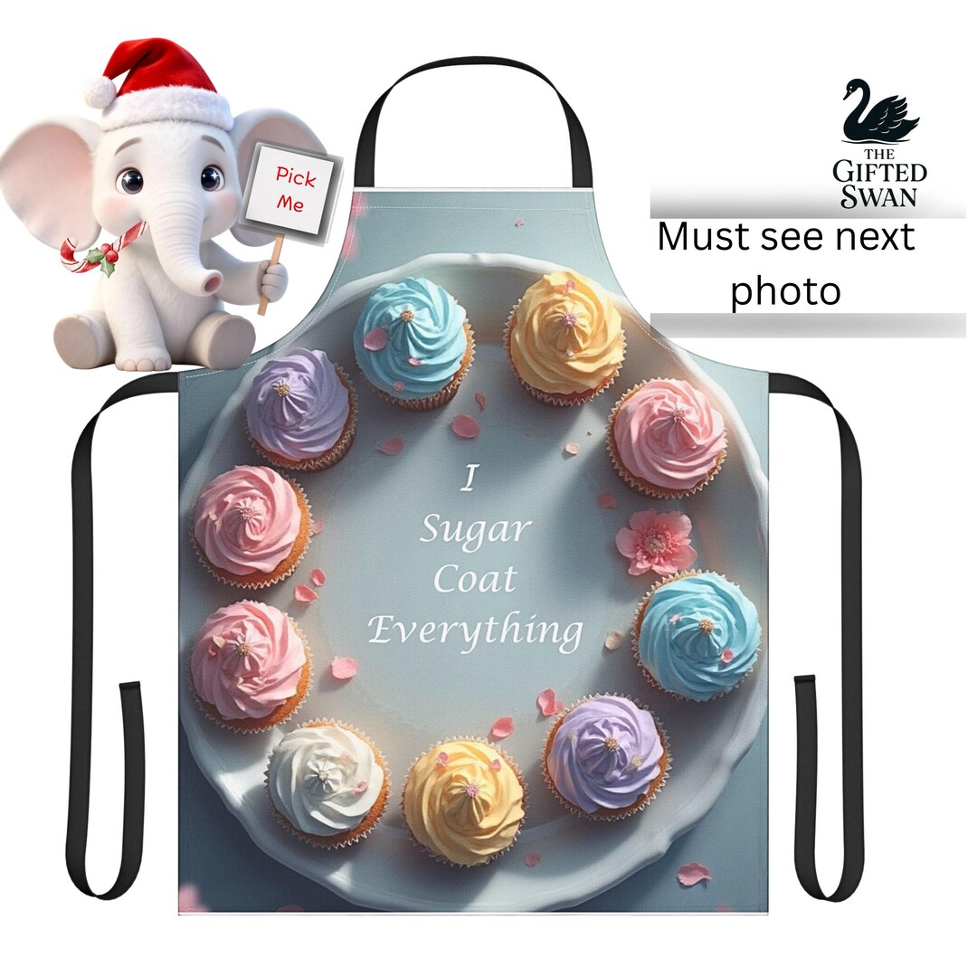 Funny 'I Sugar Coat Everything' Apron – White Elephant Gift - Etsy