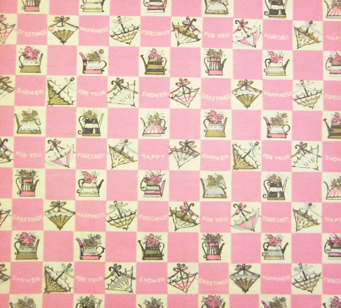 Vintage Wrapping Paper Pretty in Pink One Full Sheet - Etsy