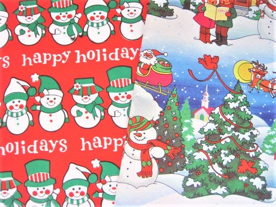 Paper & Party Supplies Christmas Gift Wrap One Sheet Snowman Snowball ...