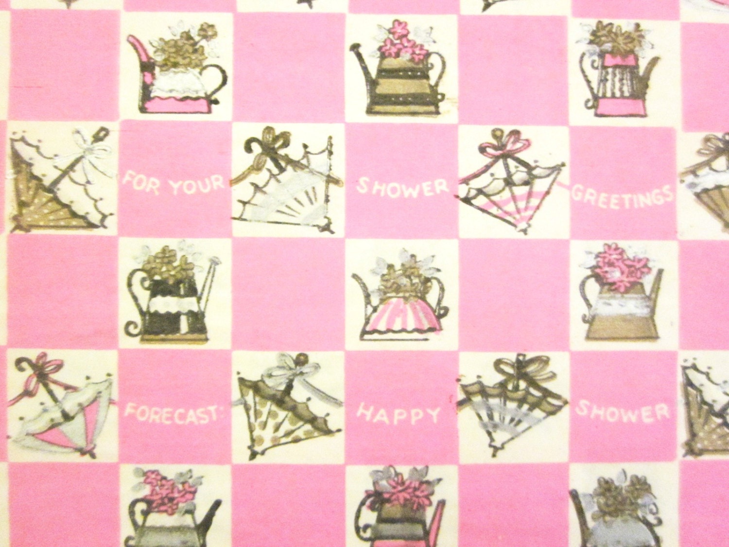 Vintage Wrapping Paper Pretty in Pink One Full Sheet - Etsy